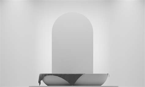 제품 코스메틱 프레젠테이션을 위한 흰색 배경의 기하학적 형태의 실린더 나무 연단 무대가 있는 추상적인 최소 장면은 3d 렌더링 그림을 조롱합니다 프리미엄 사진