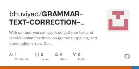 Github Bhuviyadgrammar Text Correction Webapp With Our App You Can Easily Upload Your Text