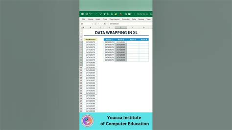 Data Wrapping In Excel Excel Dataanalysis Exceltips Exceltricks