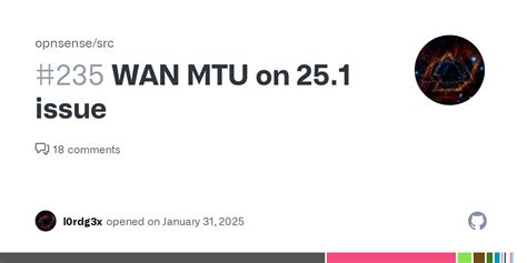 Wan Mtu On 251 Issue · Issue 235 · Opnsensesrc · Github