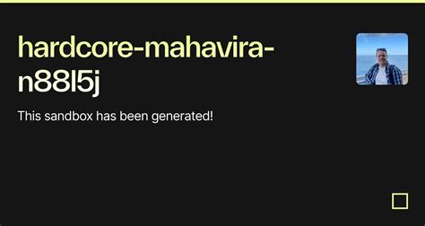 Hardcore Mahavira N88l5j Codesandbox