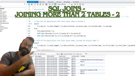 Sql And Data Analytics Joins Exercises Joining More Than 2 Tables Part 2 Youtube