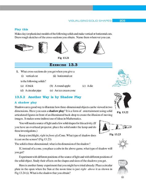 Ncert Book Class 7 Maths Chapter 13 Visualising Solid Shapes Pdf