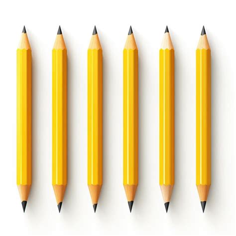Premium Vector Yellow Color Pencil Gradient Vector White Background Isol