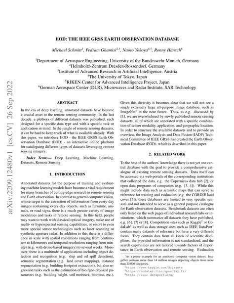 Pdf Eod The Ieee Grss Earth Observation Database