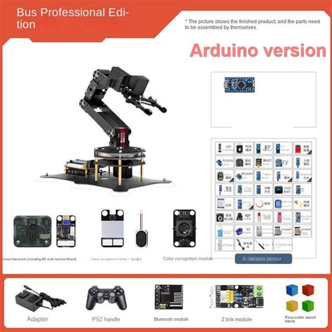 6 Dof Robotic Arm With Metal Claw Mg996r 180 Degree Rotating Base For