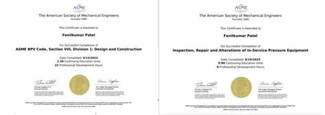 Fenil Patel On Linkedin Finally Got It Done My Training With Asme