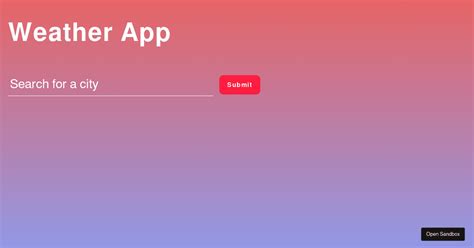 Weatherapp Codesandbox