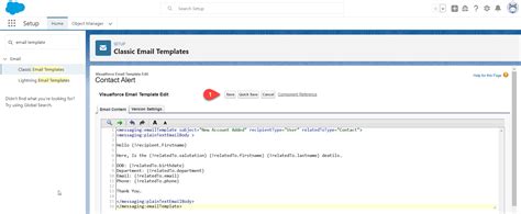 Create Visualforce Email Template In Salesforce