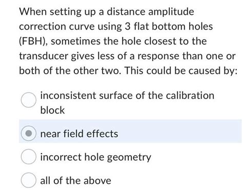 Solved When Setting Up A Distance Amplitude Correction Curve