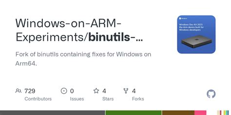 Github Windows On Arm Experiments Binutils Woarm64 Fork Of Binutils