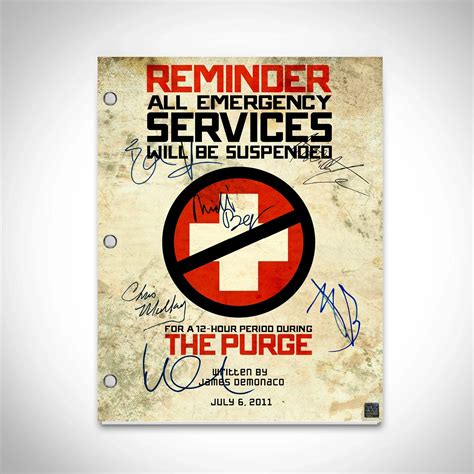 the purge script limited signature edition rare t