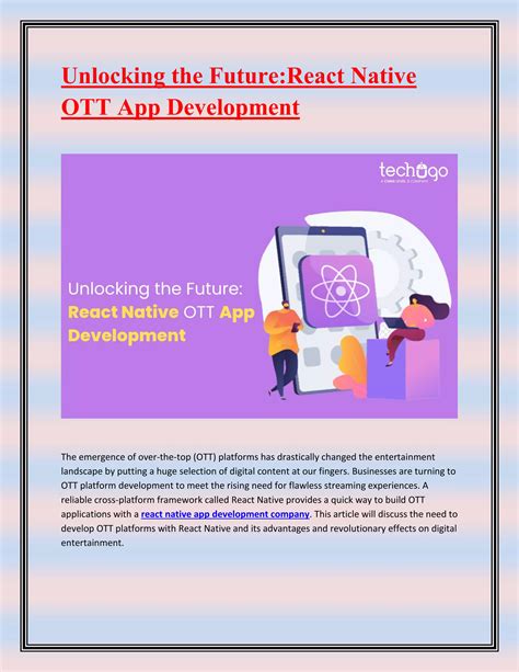 Unlocking The Future React Native Ott App Developmentpdf