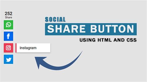 How To Make A Share Button Html And CSS Social Media Icon YouTube