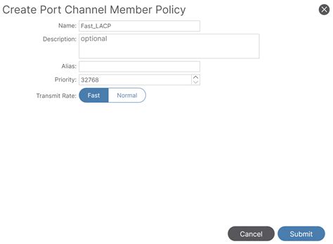 fast lacp timer configuration in cisco aci learn duty