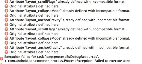 Android Attribute Already Defined With Incompatible Format Original