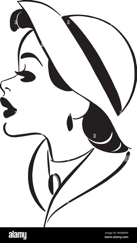 Classy Dame Retro Clipart Illustration Stock Vector Image And Art Alamy