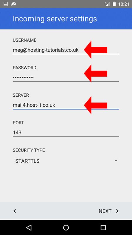 Host It Tutorials Client Portal Tutorials Configure Android Phone