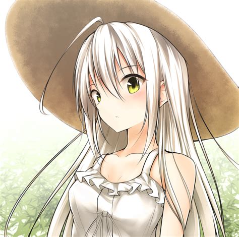 Safebooru 1girl Absurdres Bare Shoulders Dress Hat Highres Long Hair