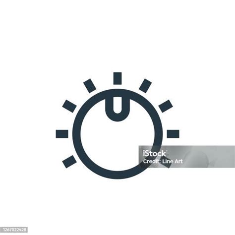 음악 개념에서 노브 아이콘 벡터 손잡이 편집 가능한 스트로크의 얇은 선 그림입니다 웹 및 모바일 앱 로고 인쇄 미디어에 사용하기 위한 노브 선형 기호 0명에 대한 스톡 벡터