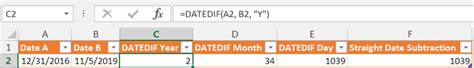 Calculating Date Differences In Excel Using Datedif One Minute Office Magic