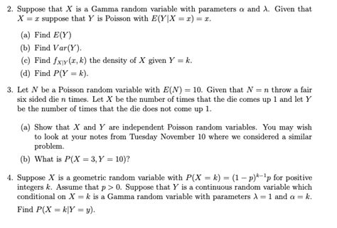 Solved A Gamma Random Variable With Parameters α 0 And λ