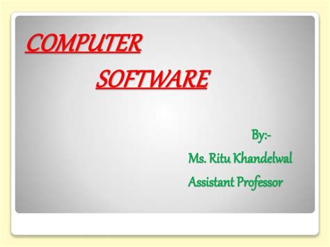 Computer Software Ppt