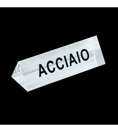 Espositore Di Plexiglass Prisma 5 Pezzi Con Logo Acciaio
