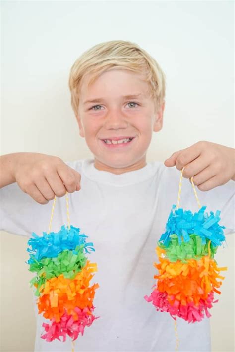 Super Easy Rainbow Diy Mini Pinatas Made With Happy