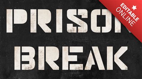 Prison Text Effect Font Generator