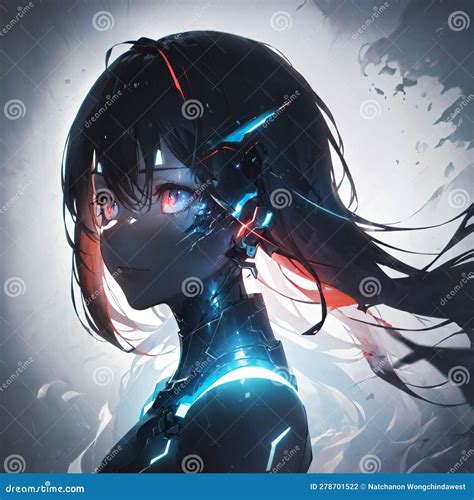 Double Exposure Effect Of A Girl And A Flaming Battlefield Generative