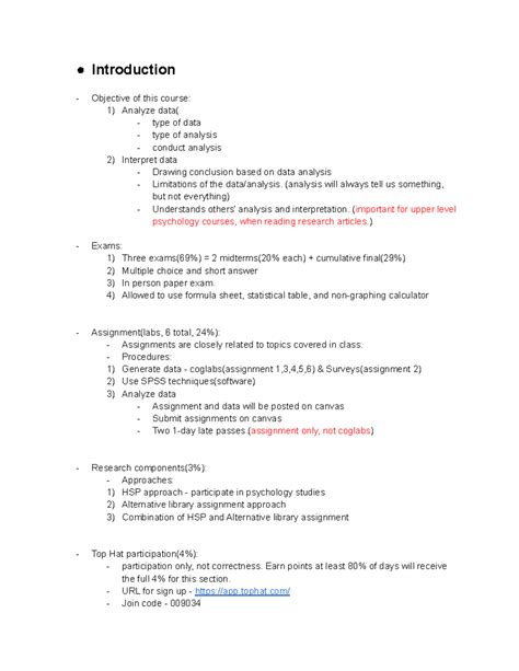 Psyc 218 Lecture 1 Xxx Introduction Objective Of This Course