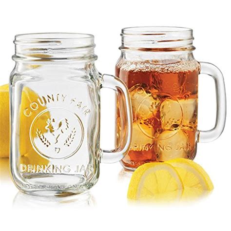 Libbey County Fair 165 Ounce Drinking Jar With Handle Set Of 12