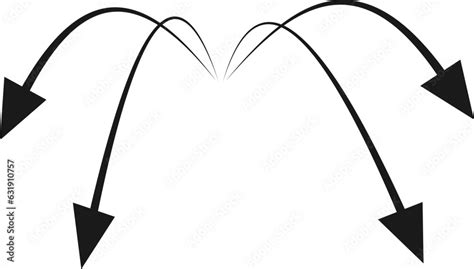 확산 되는 곡선의 화살표 벡터 일러스트 Stock Vector Adobe Stock