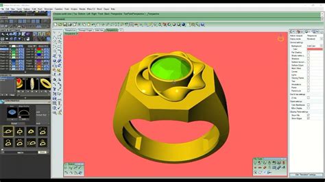 Making Simple Signet Ring With Matrix9 Men Ring 3d Modeling Jewelry Cad 07 Youtube