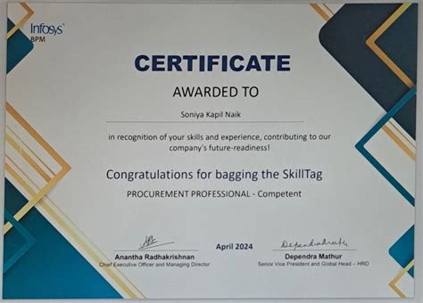 Soniya Naik On Linkedin Excited To Announce This Successful Achievement At My Work Place Infosys