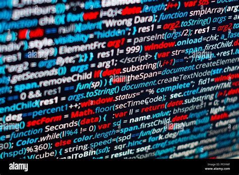 Abstract Program Code Stock Photo Alamy