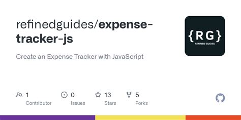 Github Refinedguidesexpense Tracker Js Create An Expense Tracker With Javascript