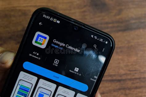 Google Calendar Application On Smartphone Screen Google Calendar Is A