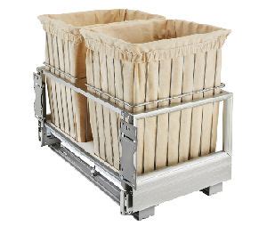Rev A Shelf RSCH 241419 RM 217 Double Wire Hamper With Rev A Motion 25 1 2 Width 13 15 16