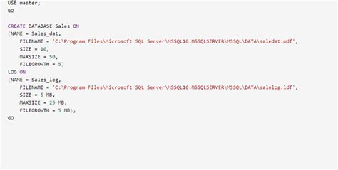Create Database In Ms Sql Server Geeksforgeeks