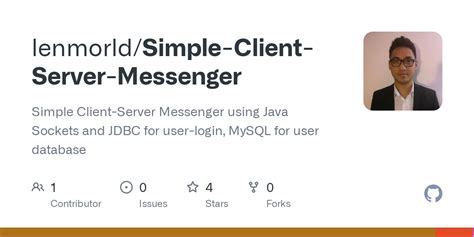 Github Lenmorldsimple Client Server Messenger Simple Client Server Messenger Using Java