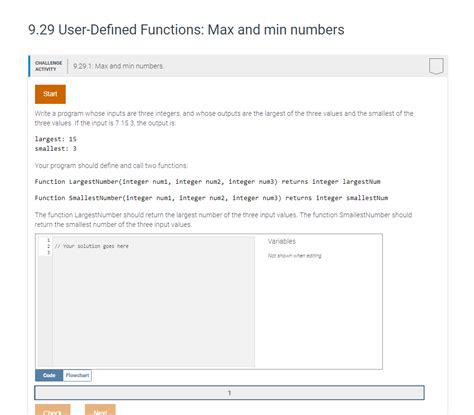 Solved 929 User Defined Functions Max And Min Numbers