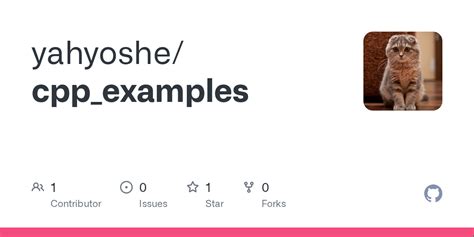 Github Yahyoshe Cpp Examples