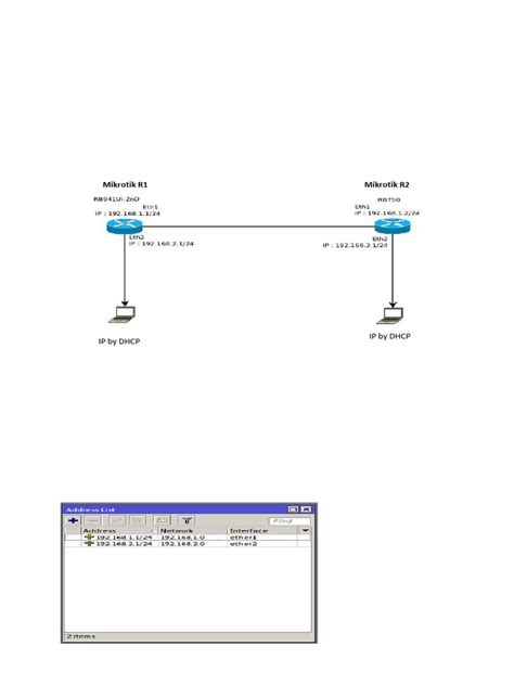 Routing Static Menggunakan 2 Router Mikrotik Pdf