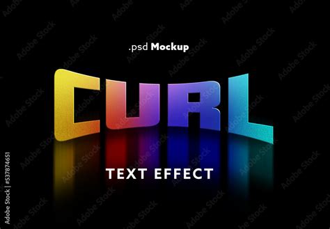 Curl Text Effect Stock Template Adobe Stock