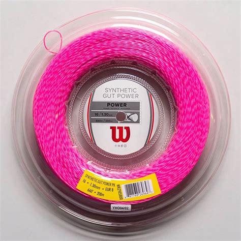 Wilson Synthetic Gut Power 16 660 Reel Tennis String Pink