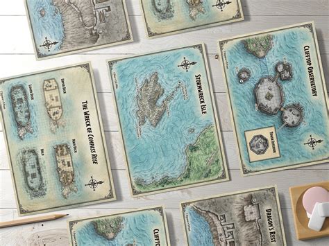 10 Dragons Of Stormwreck Isle Battle Map Prints Poster Maps From The