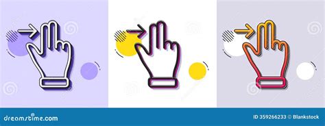 Touchscreen Gesture Human Sing And Working Hours Line Icons For Web App Pictogram Icon Vector