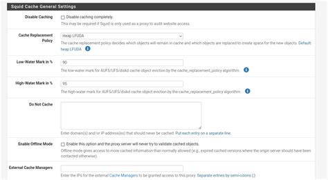 Squid Proxy Tunning Rpfsense